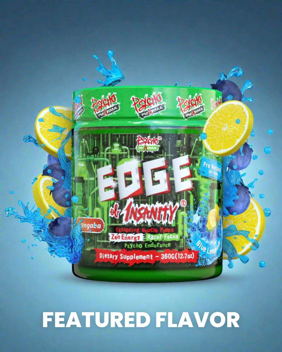 Edge of Insanity by Psycho Pharma | #1 Strongest Pre Workout Supplement