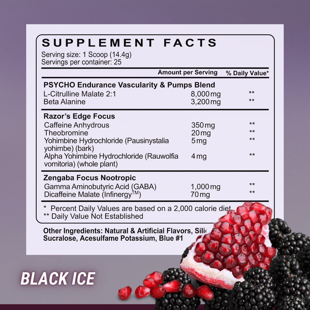 Edge of Insanity | High Stimulant Pre-Workout – Psycho Pharma