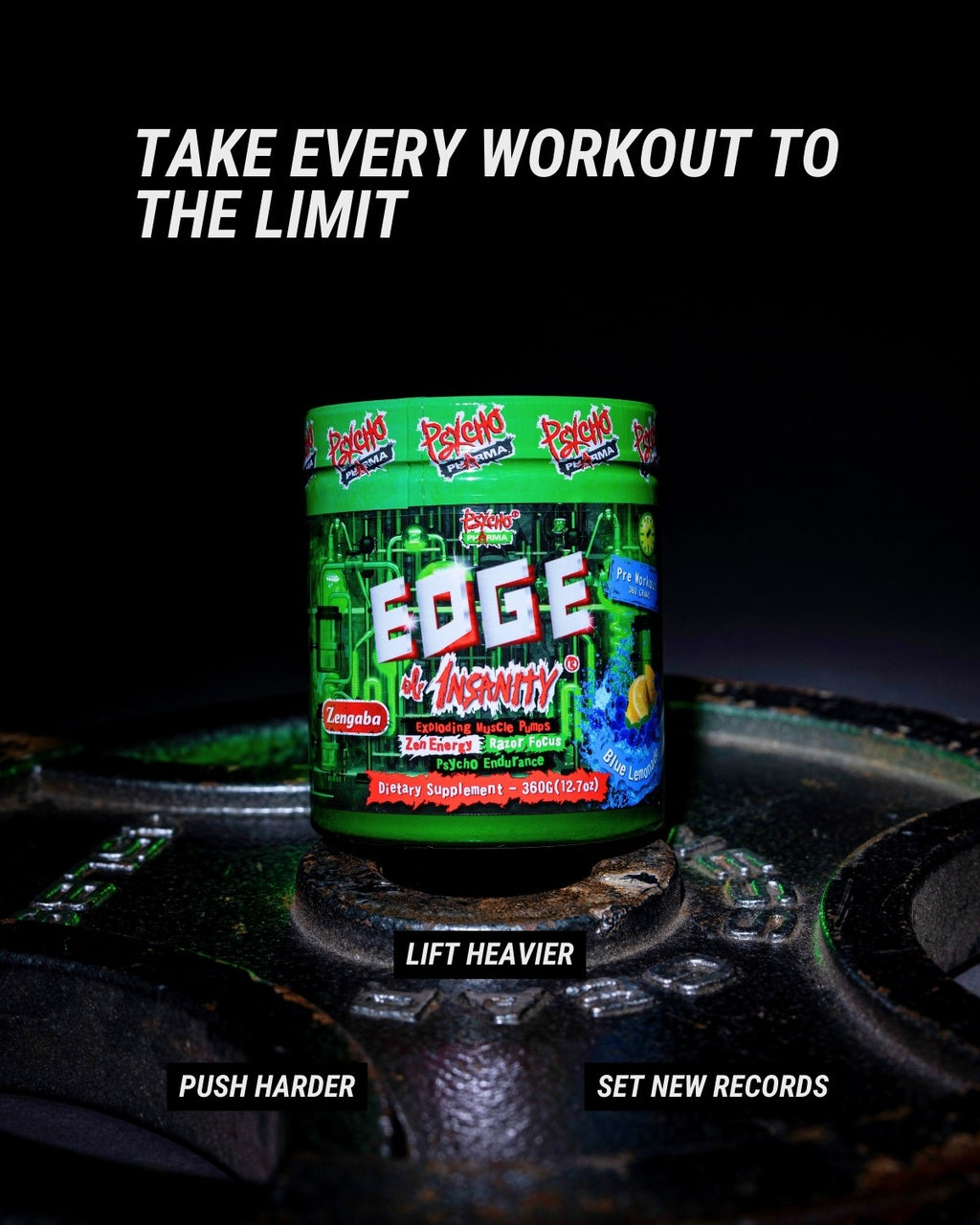 Edge of Insanity | High Stimulant Pre-Workout – Psycho Pharma