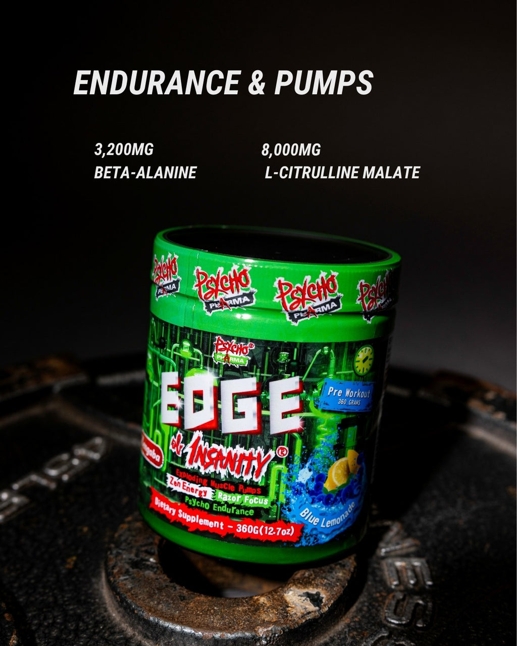 Edge of Insanity | High Stimulant Pre-Workout – Psycho Pharma